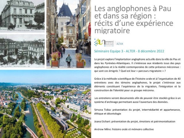 Les Anglophones à Pau et dans sa région : Récits d’une expérience migratoire - ALTER - Arts ...